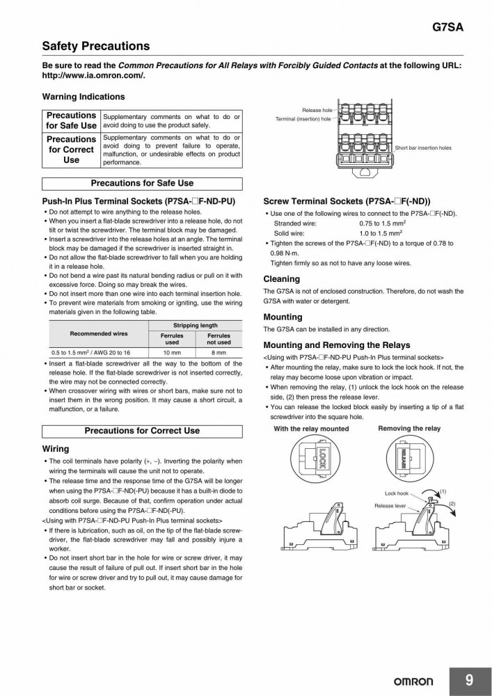 P7SA G7SA documentation page 9