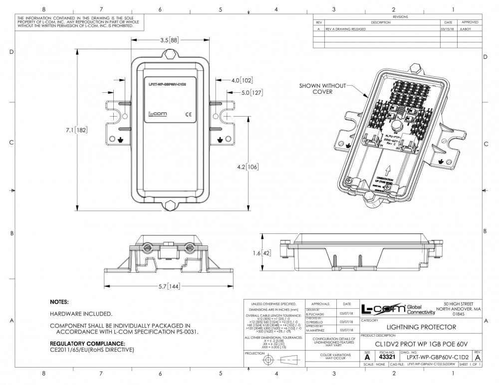 LPXT-WP-GBP60V-C1D2 technical drawing page