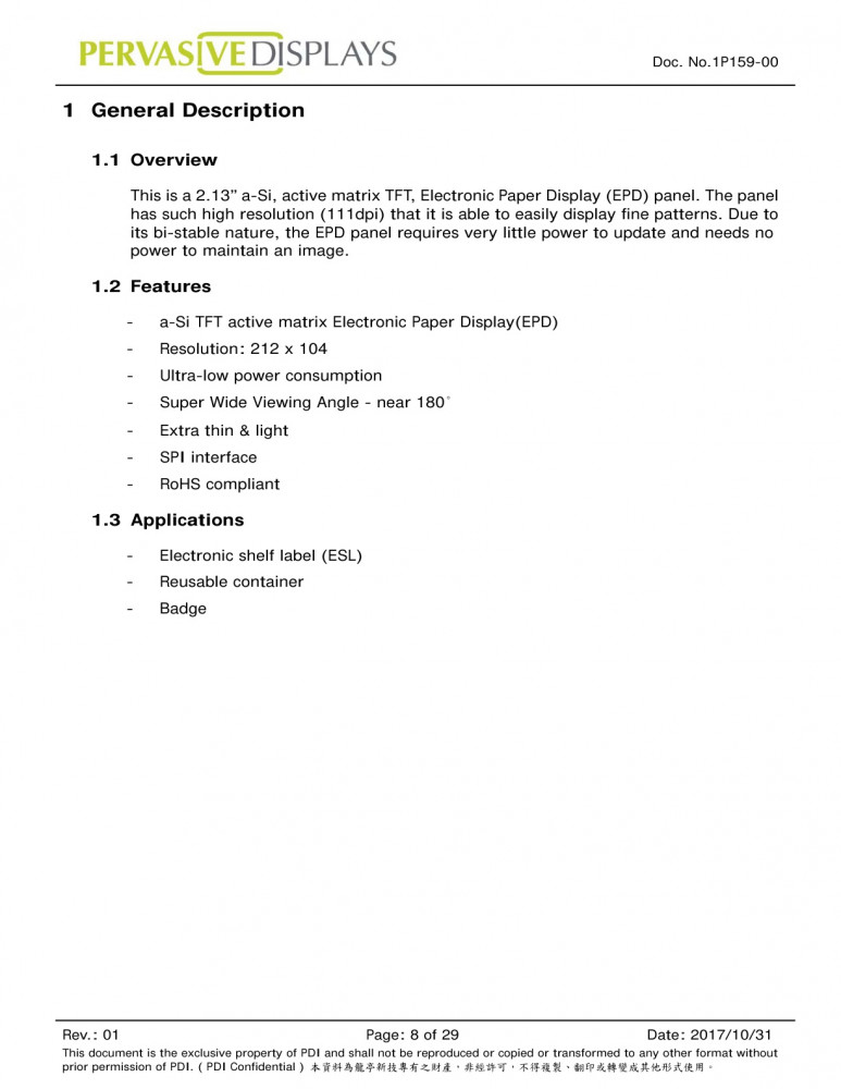E2213HS091 specification page 8