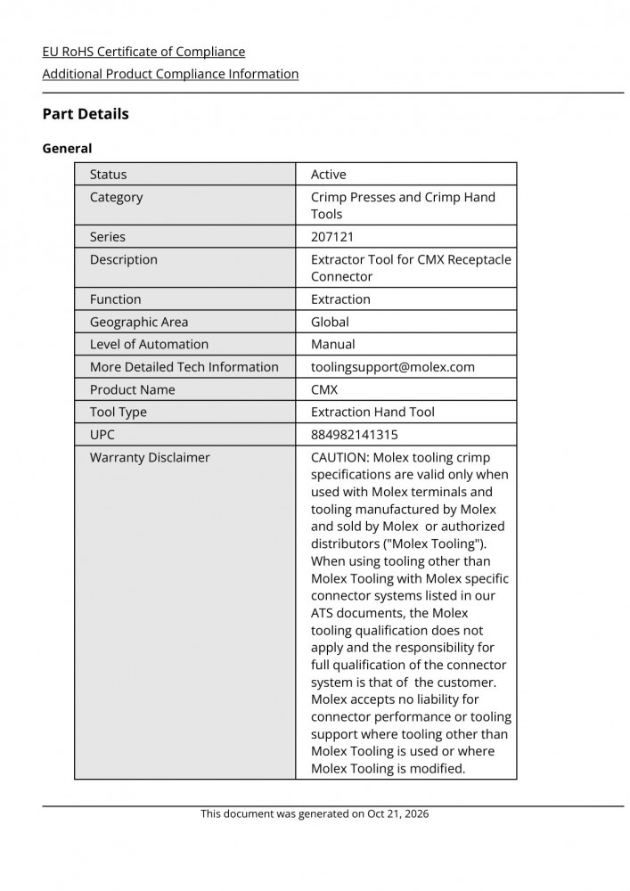MOLEX 638138200 technical document preview, page 2
