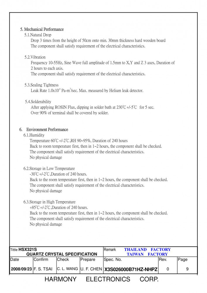 HELE HSX321S specification page 9