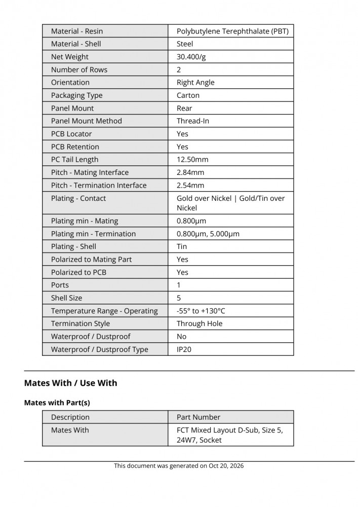 MOLEX 1731071834 technical drawing preview, page 3