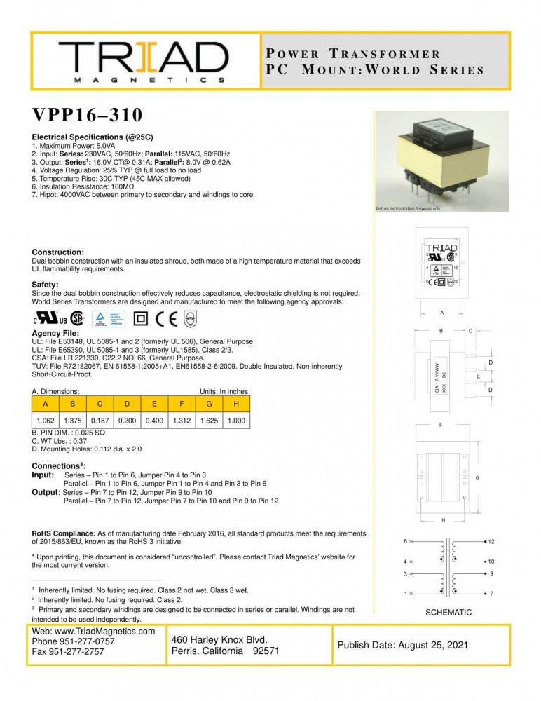 VPP16-310 product document preview