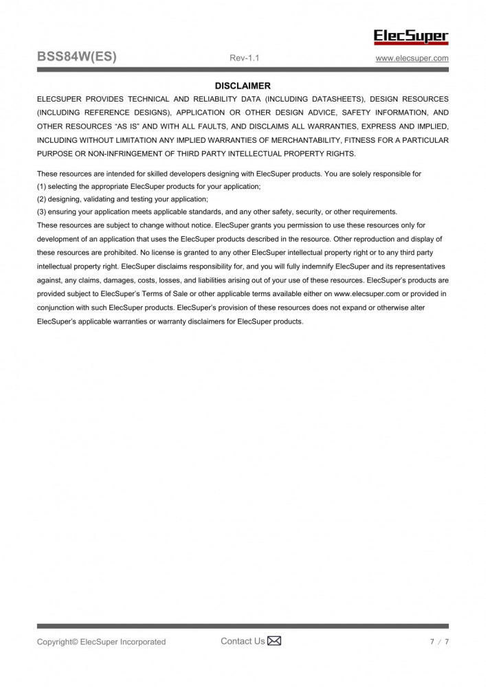 BSS84W(ES) datasheet page 7
