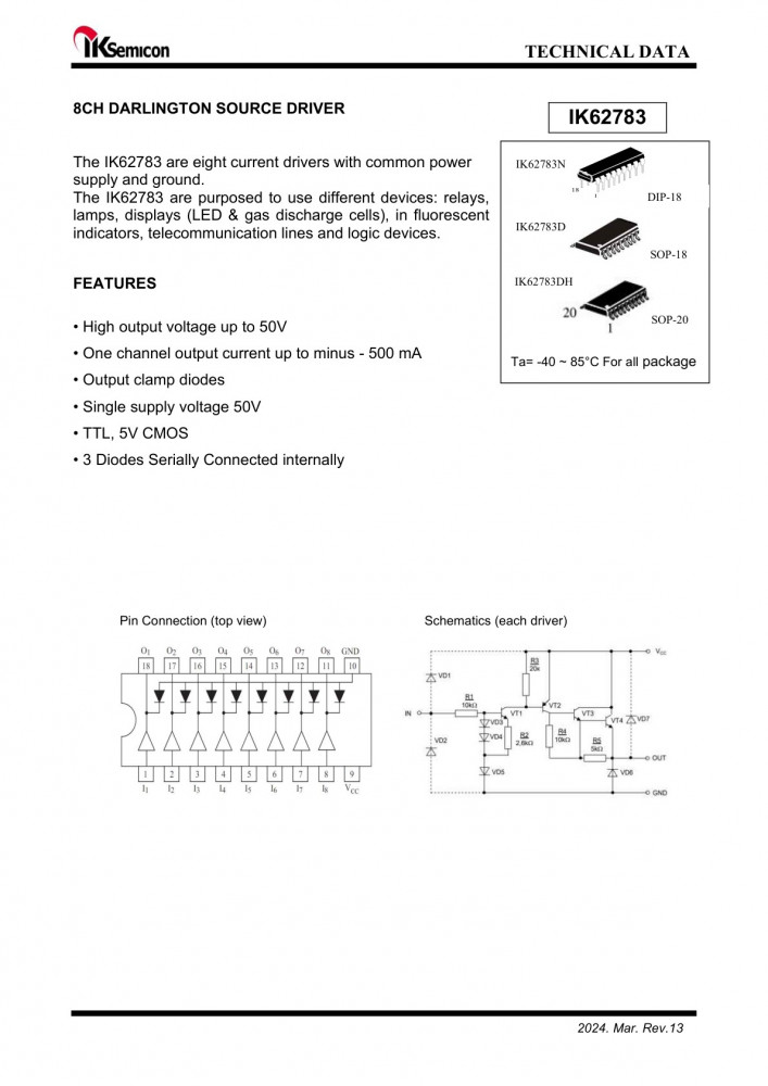 IK62783N datasheet page 1