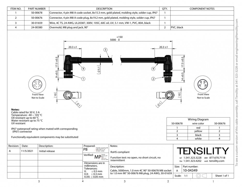 Tensility International 10-04349 product drawing