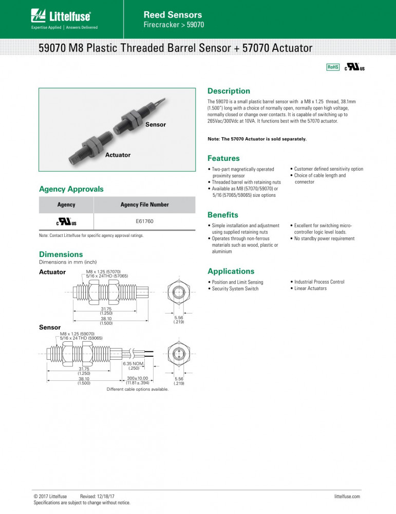 59070 datasheet page 1