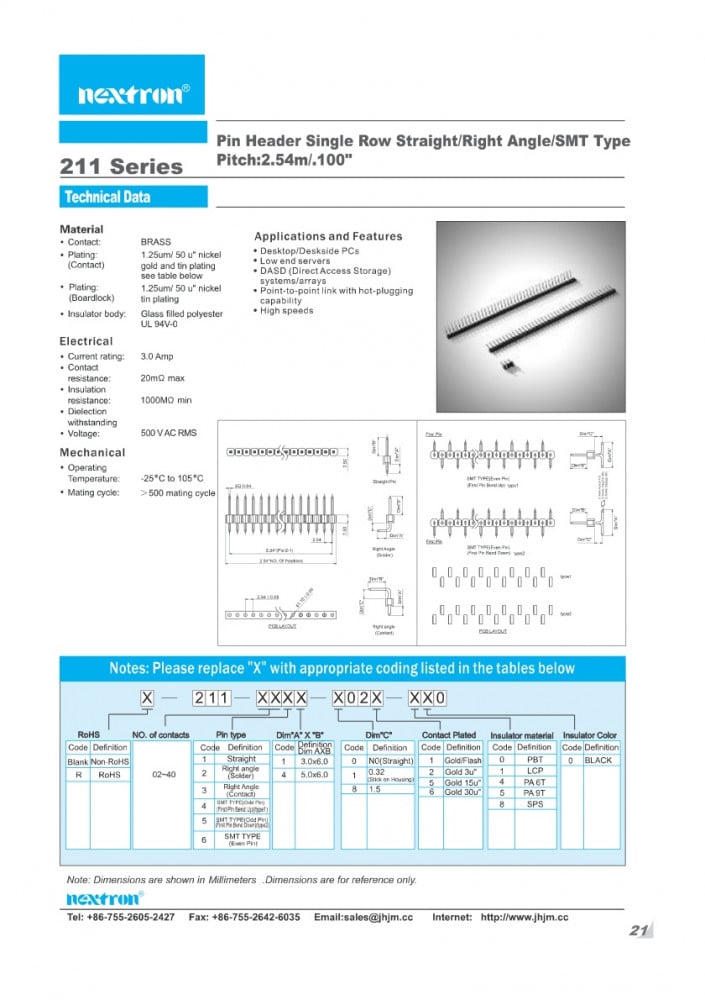 Nextron 211 Series product document preview