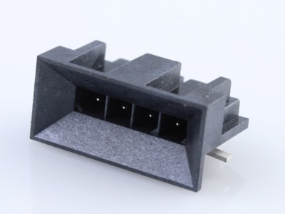 Micro-Fit BMI Header, Surface Mount, Single Row, Right-Angle, with Solder Tab, 0.38µm Gold (Au) Selective Plating, 4 Circuits, Tape and Reel for sale