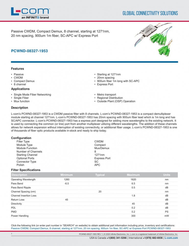 PCWND-08327-1953 product document page 1