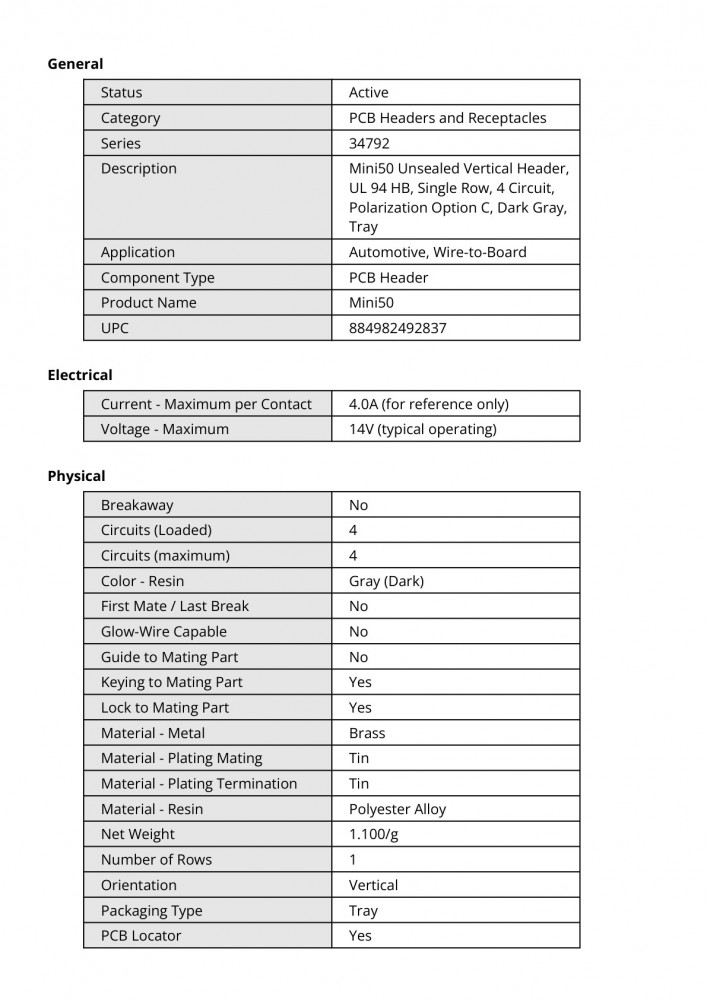 MOLEX 347920042 technical document page 2
