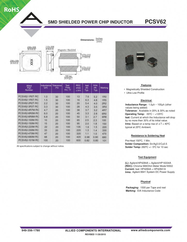 PCSV62 series technical document preview