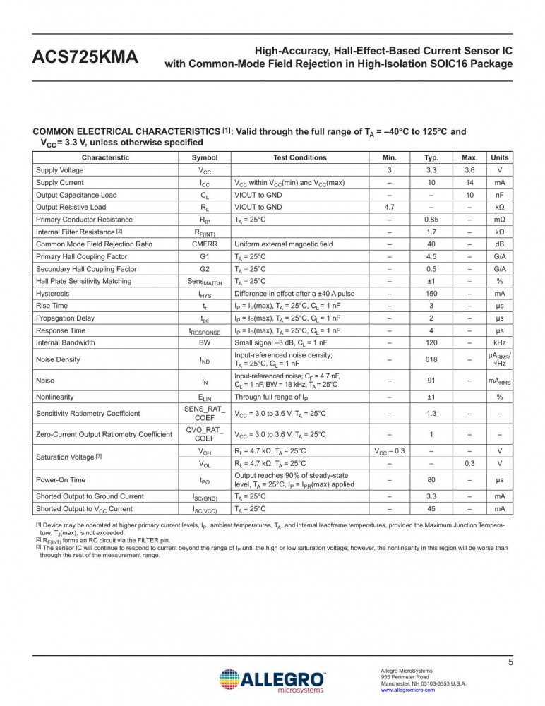 ACS725 datasheet page 5