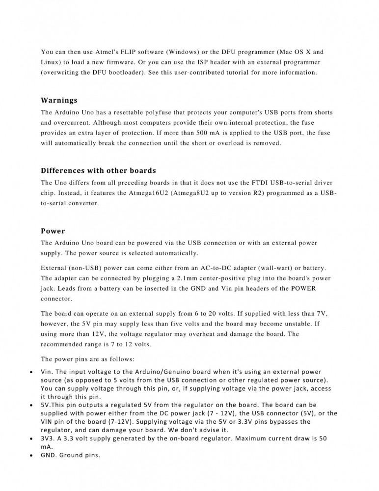 Arduino Uno Rev3 SMD documentation page 4