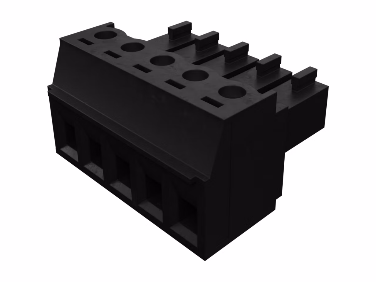 3.81mm Pitch Eurostyle Horizontal Plug, with Standard Imprinting, Black, 5 Circuits for sale