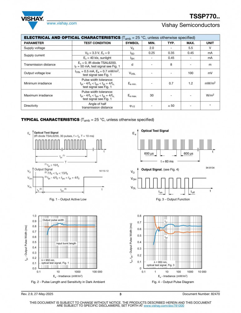 TSSP77038TR technical document page 3