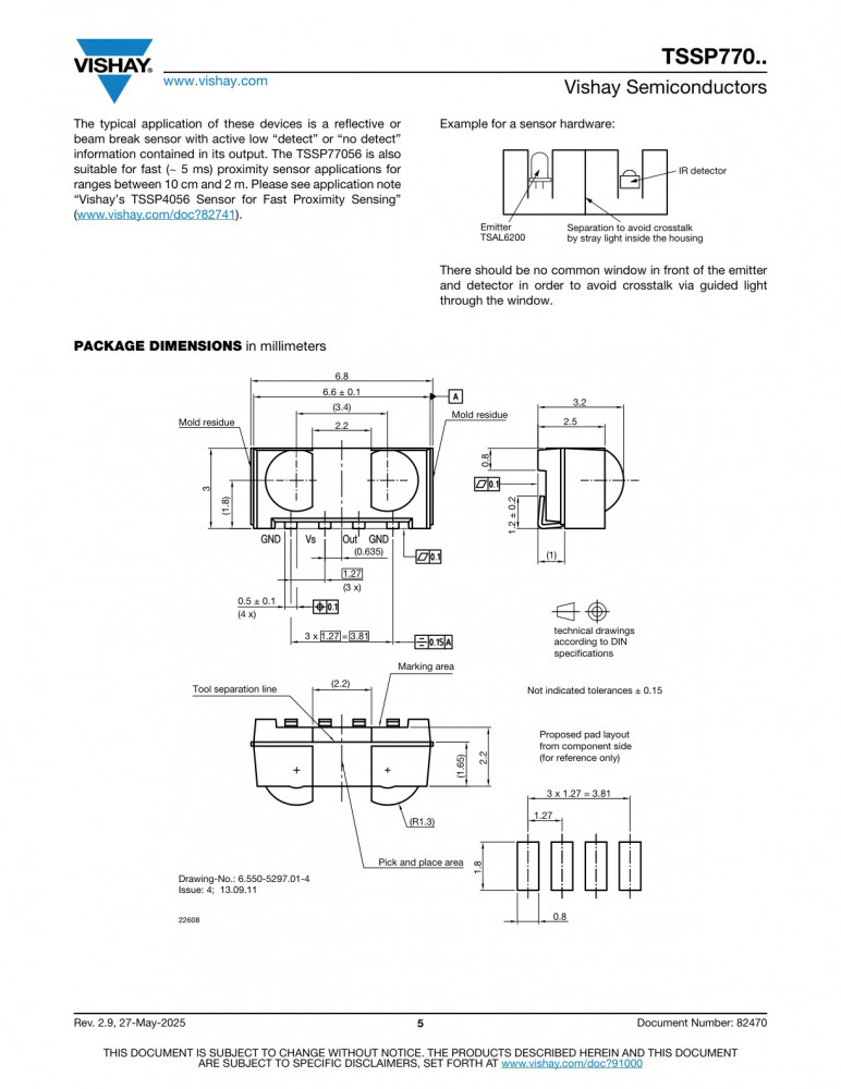 TSSP77038TR technical document page 5