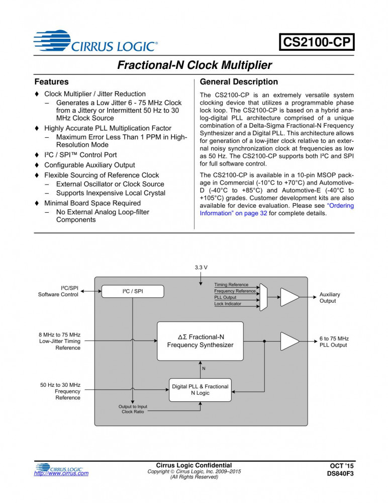 CS2100CP-CZZR technical document page 1