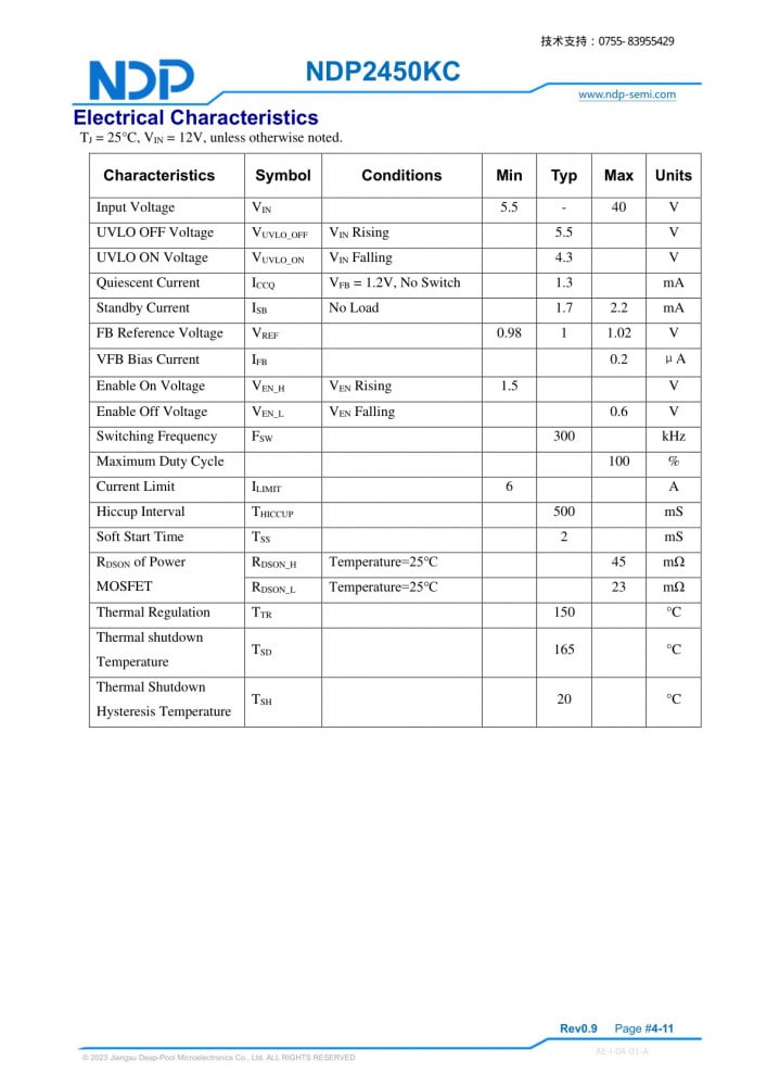 NDP2450KC datasheet page 4