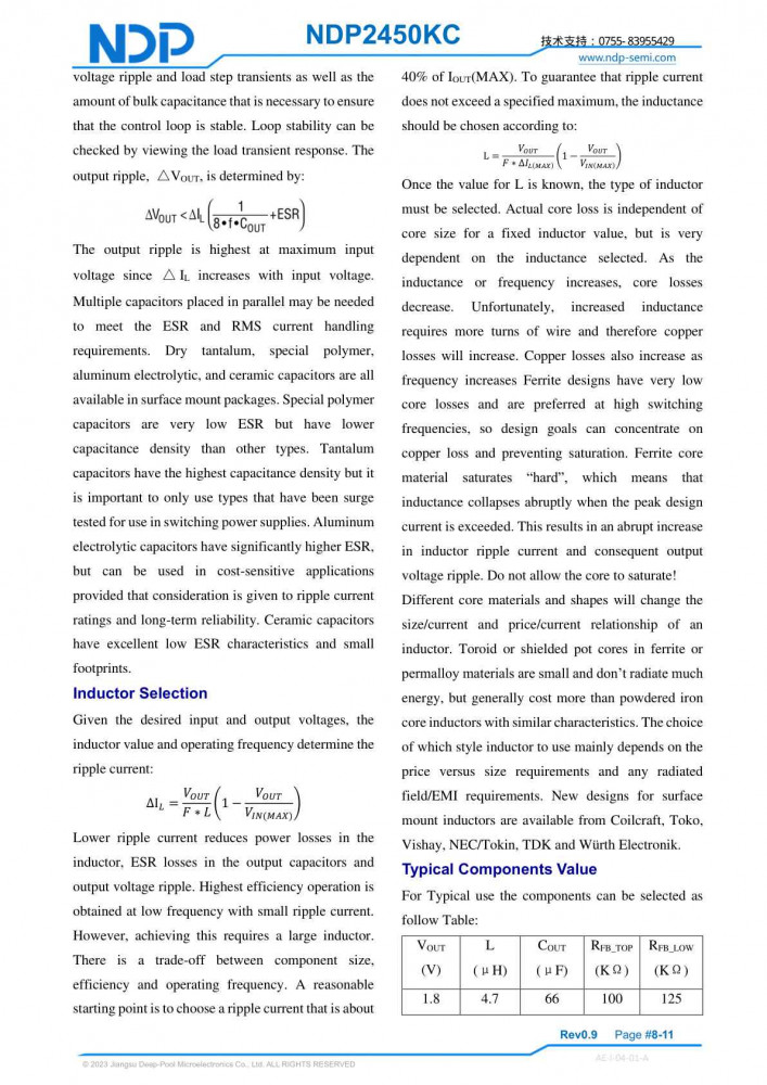 NDP2450KC datasheet page 8