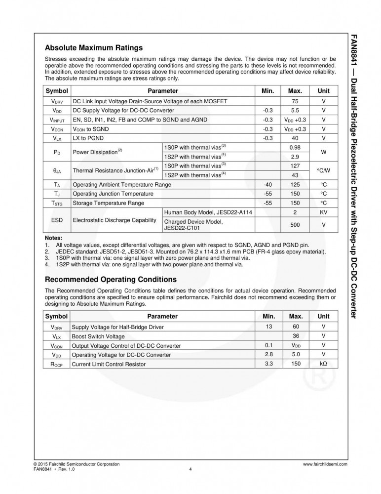 FAN8841 datasheet page 5