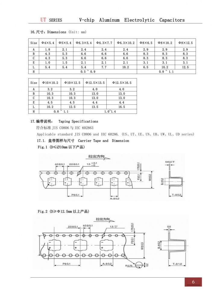 UT series specification page 6