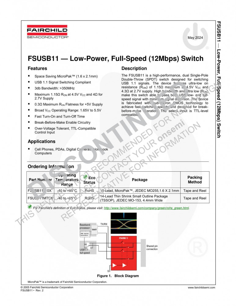 FSUSB11 datasheet page 2