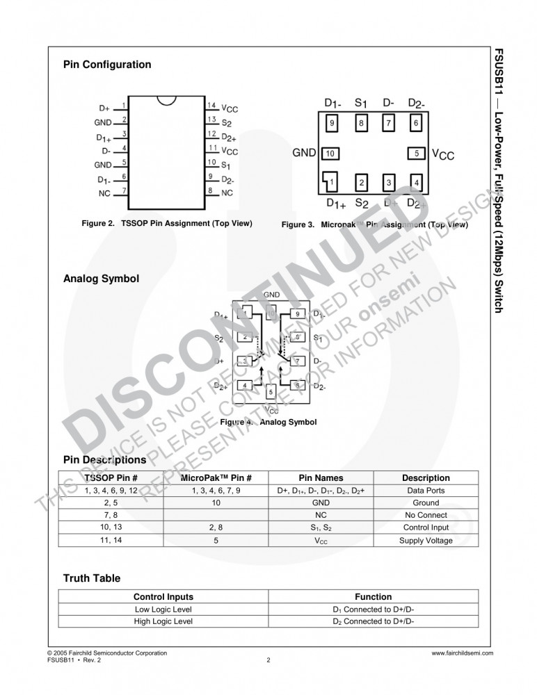 FSUSB11 datasheet page 3