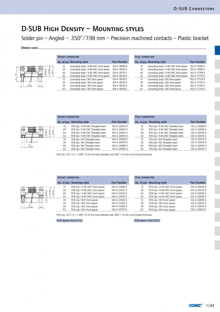 Conec high-density D-Sub product document, page image 2