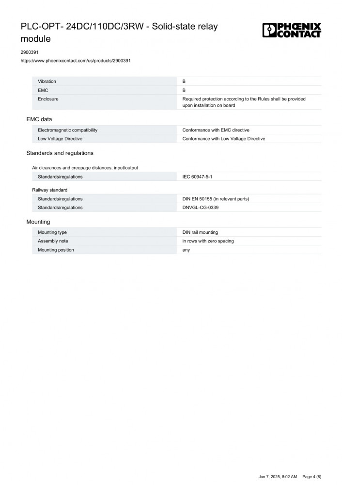 Phoenix Contact 2900391 technical document page 4