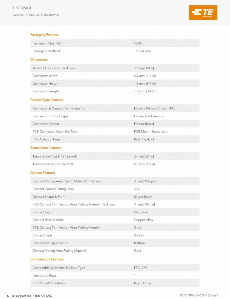 TE Connectivity 1-2013496-0 technical document page 2