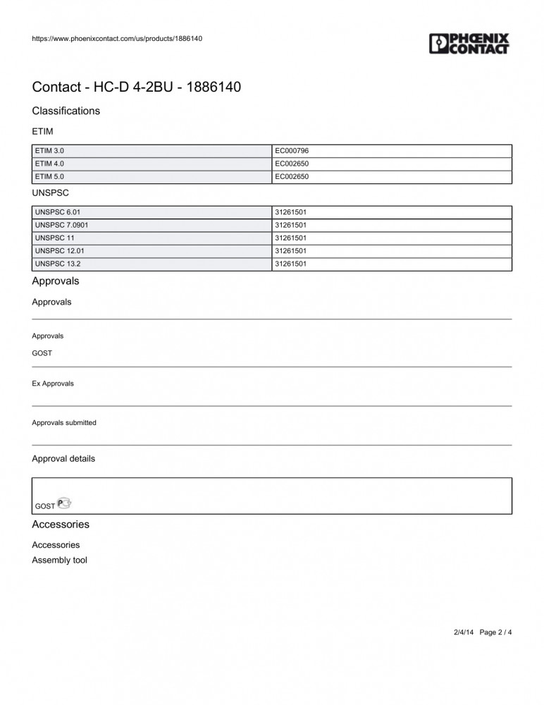 Phoenix Contact 1886140 product document page 2