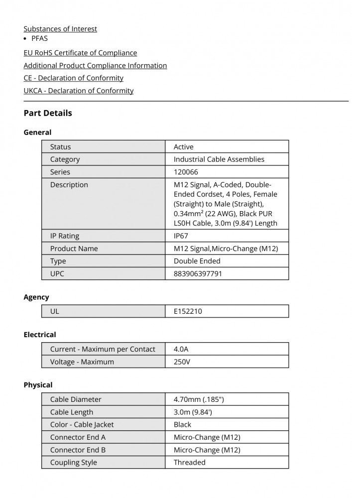 MOLEX 1200668174 product drawing, page 2