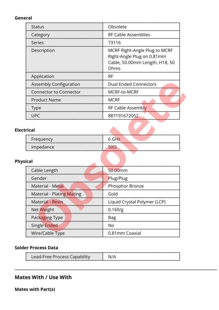 Product document image 2 for MOLEX 731160194