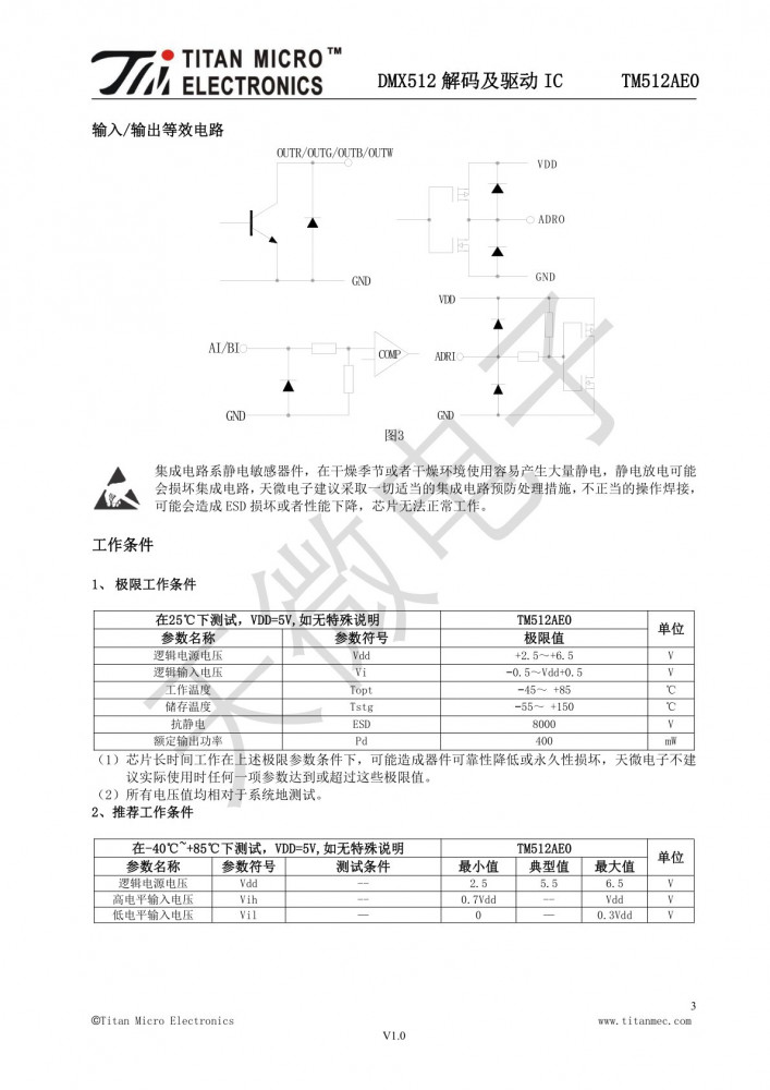 TM512AE0 datasheet page 3