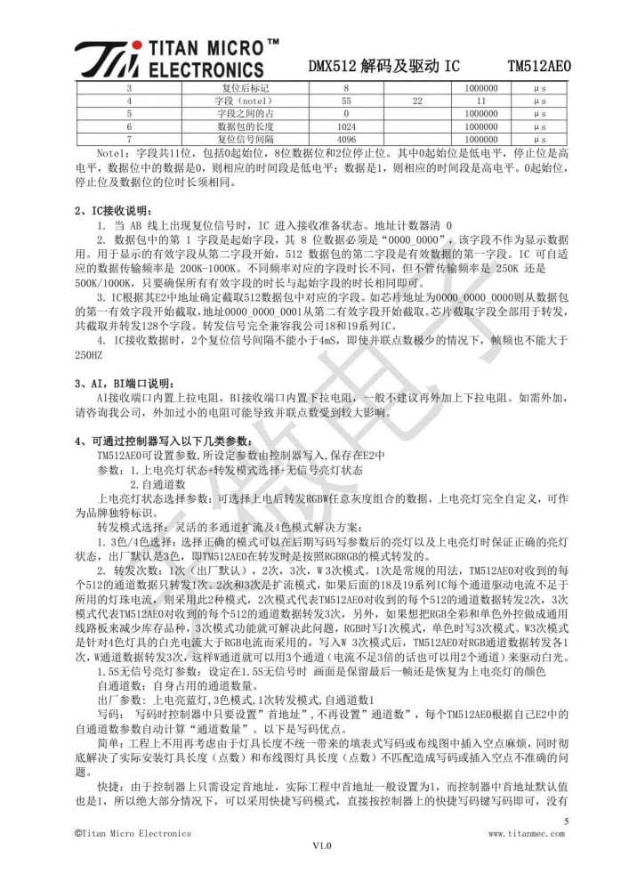 TM512AE0 datasheet page 5