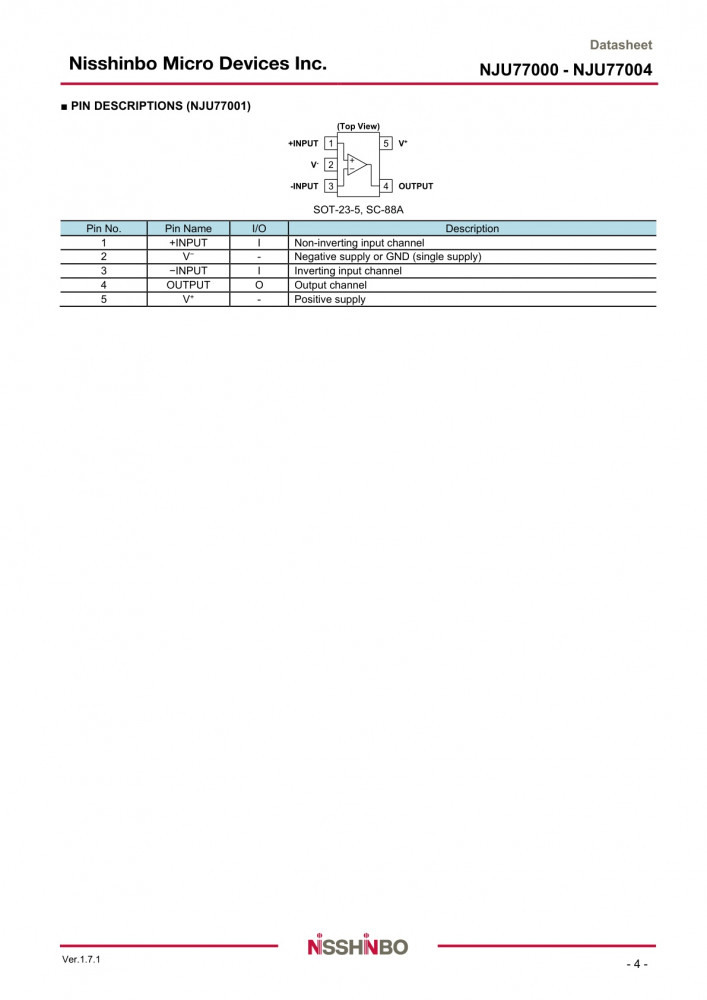 NJU77004 datasheet page 4