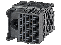 Impact 100 Ohm 4 Pair Right-Angle Orthogonal Daughtercard, Left Guide, 10 Columns, 120 Circuits, Plated Through Hole Dimension 0.46mm, Lead-Free