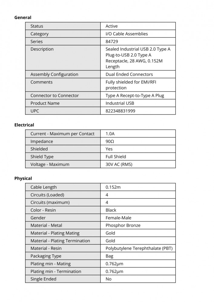 MOLEX 847290003 document image, page 2