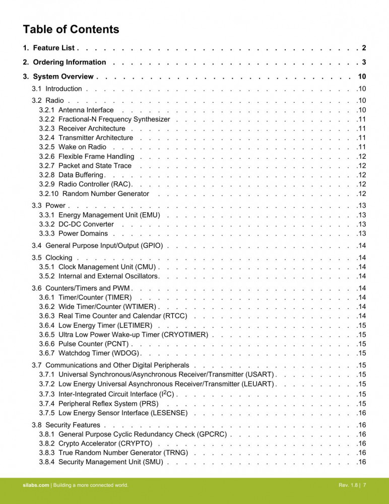 EFR32MG12 document preview, page 7