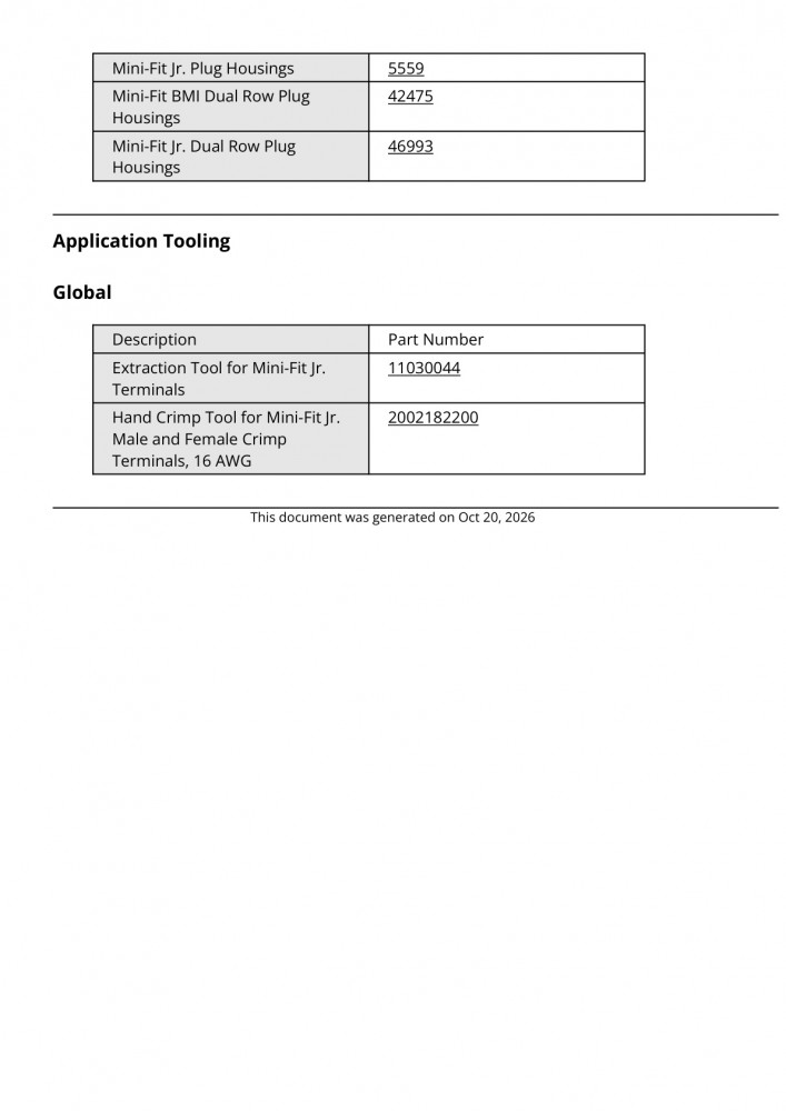 MOLEX MINI-FIT connector specification page 3