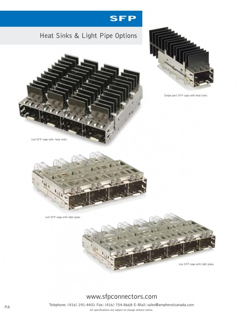 Amphenol SFP product document page 4
