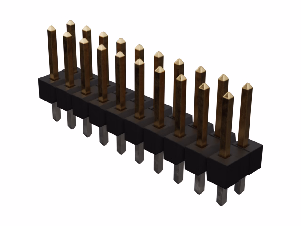 C-Grid Header, 2.54mm Pitch, Through Hole, Dual Row, Vertical, 20 Circuits, 0.25µm Gold (Au) Plating, Tray Packaging, Lead-Free for sale