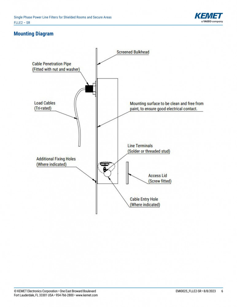 KEMET SR series filter datasheet page 6