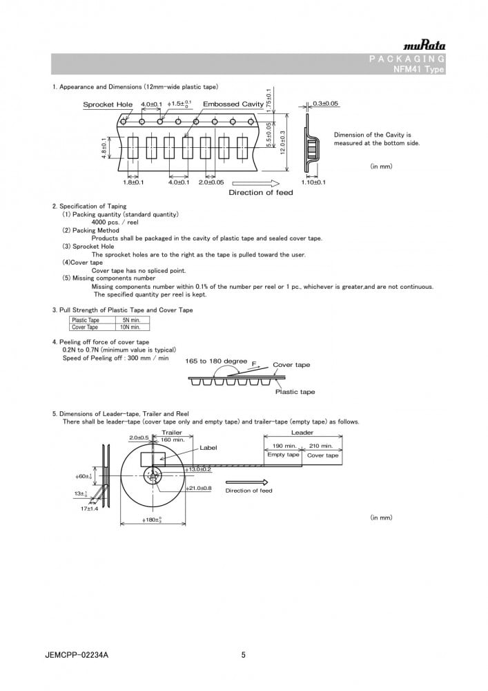 NFM41PC155B1E3L technical document page 5