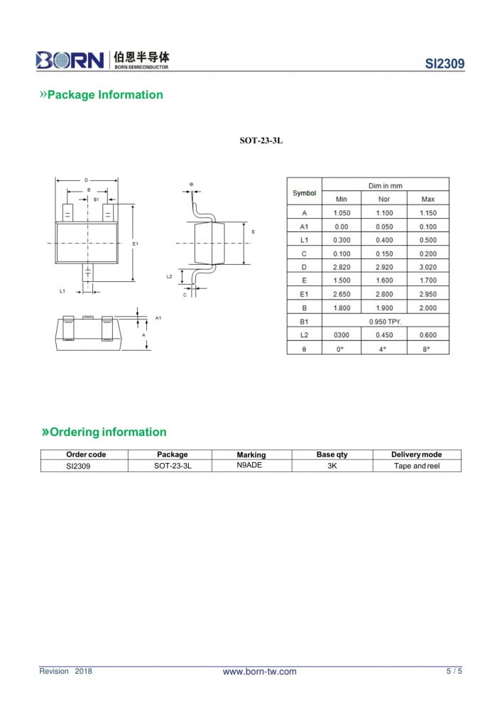SI2309 datasheet page 5