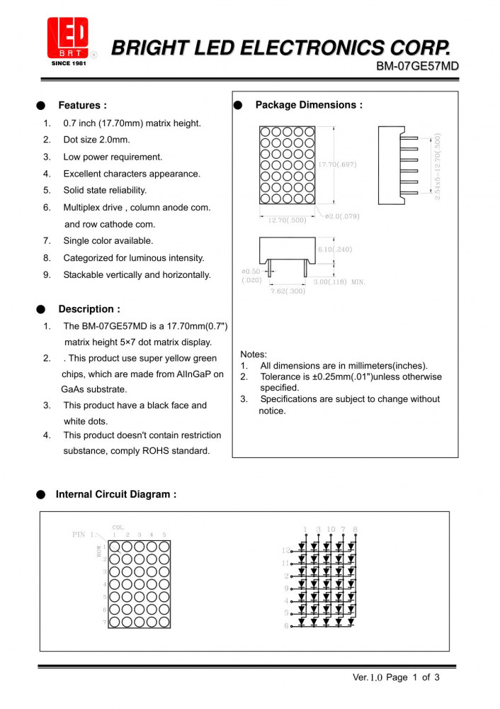 BM-07GE57MD datasheet page 1