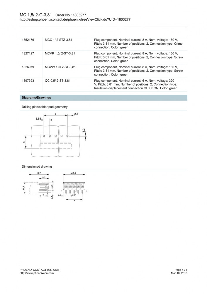Phoenix Contact 1803277 technical document page 4