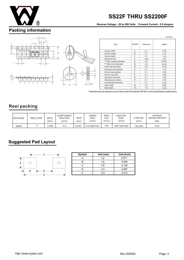 SS210F datasheet page 3