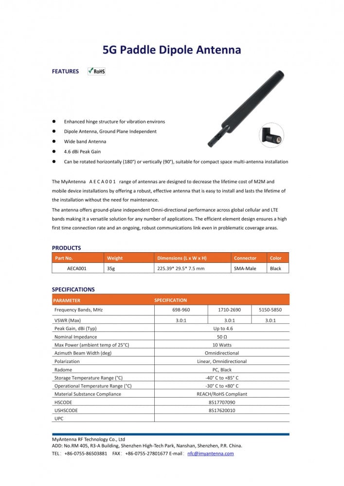AECA001 datasheet page 1
